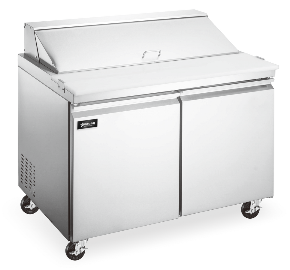 36″ Refrigerated Prep Table, 2 Doors, 9 cu.ft. Capacity | Les ...