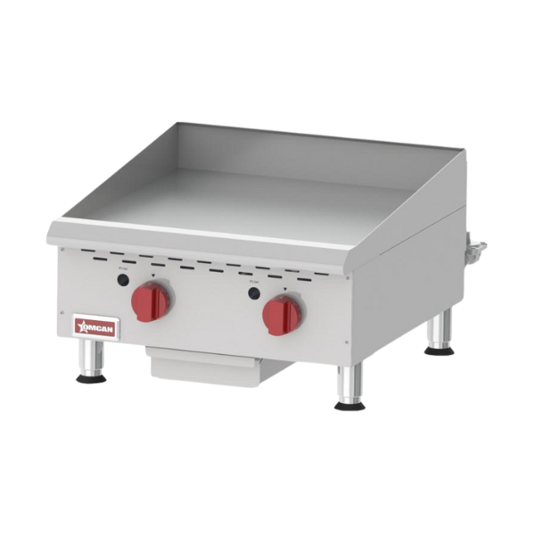 Elite 24" Countertop Gas Griddle 2 Burners with Thermostatic Control ...